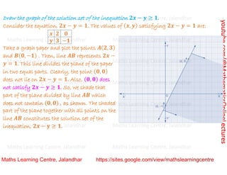 Class 11_ Chapter 6 _Linear Inequations_ linear inequations in two ...