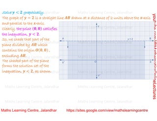 Class 11_ Chapter 6 _Linear Inequations_ linear inequations in two ...