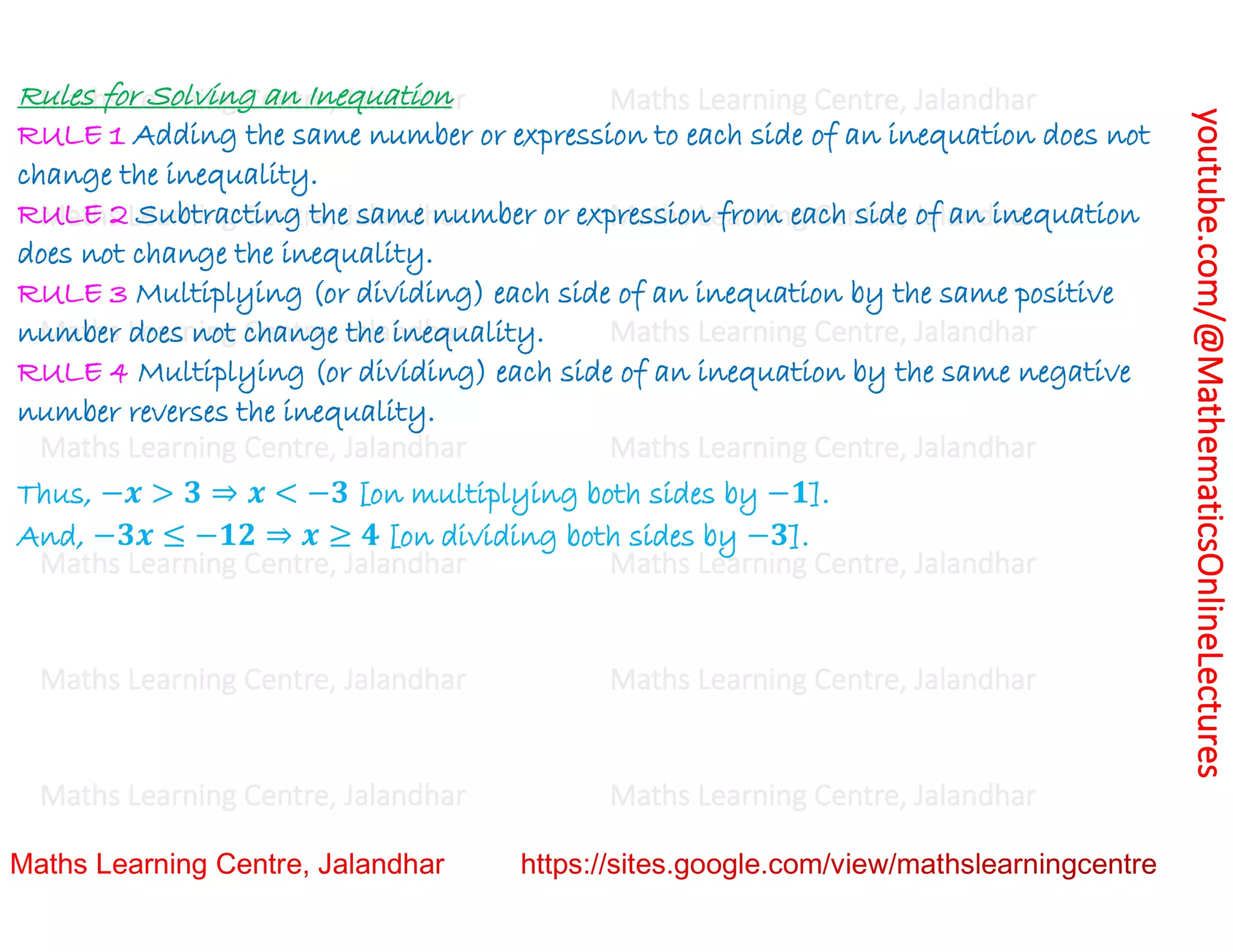 Class 11 Chapter 6 Linear Inequations (One varibale, modulus function ...