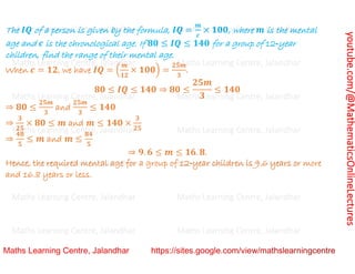 Class 11 Chapter 6 Linear Inequations (system of linear inequations ...