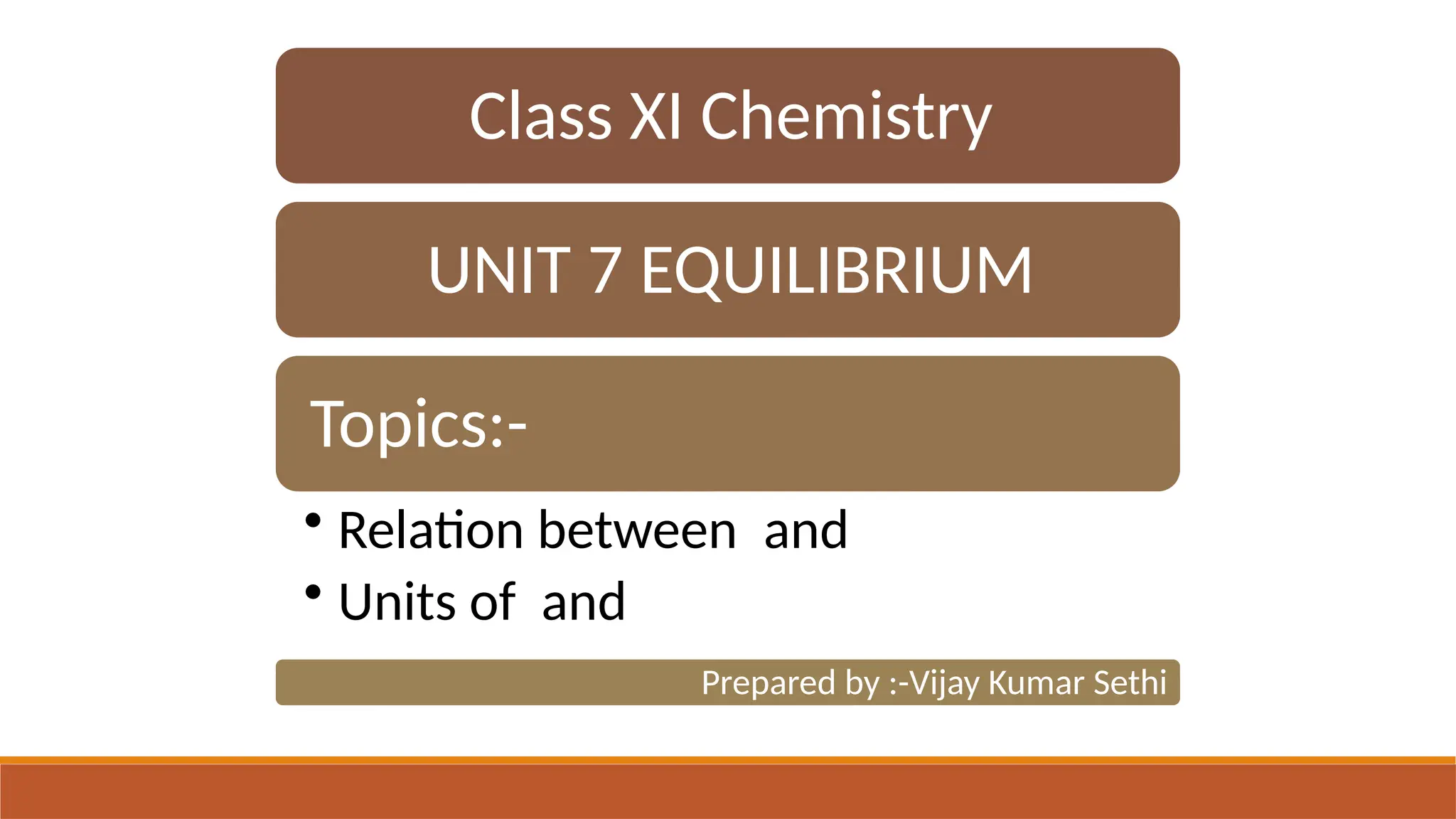 Class 11 Chapter 7 Equilibrium.pptx presentation | PPTX | Chemistry ...