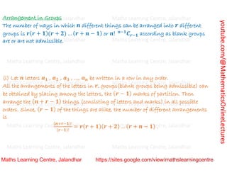 Class 11_Chapter 7_Permutation and combinations (Arrangement in groups) Lecture 9.pdf