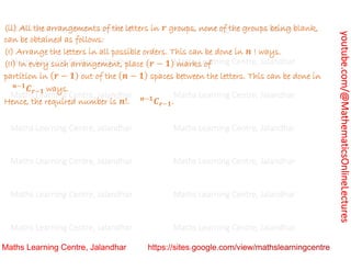 Class 11_Chapter 7_Permutation and combinations (Arrangement in groups) Lecture 9.pdf
