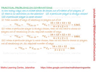 Class 11_Chapter 7_Permutation and combinations_(Combinations _Problems) Lecture 7.pdf