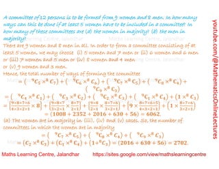 Class 11_Chapter 7_Permutation and combinations_(Combinations _Problems) Lecture 7.pdf | Free ...