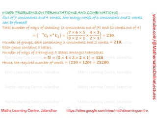 Class 11_Chapter 7_Permutation and combinations_(Combinations _Problems) Lecture 7.pdf | Free ...
