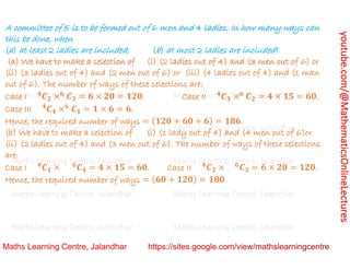 Class 11_Chapter 7_Permutation and combinations_(Combinations _Problems) Lecture 7.pdf
