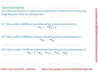 Class 11 Chapter 7 Permutation and combinations (Geometrical problems) Lecture 11.pdf