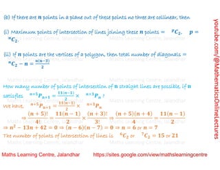 Class 11 Chapter 7 Permutation and combinations (Geometrical problems) Lecture 11.pdf