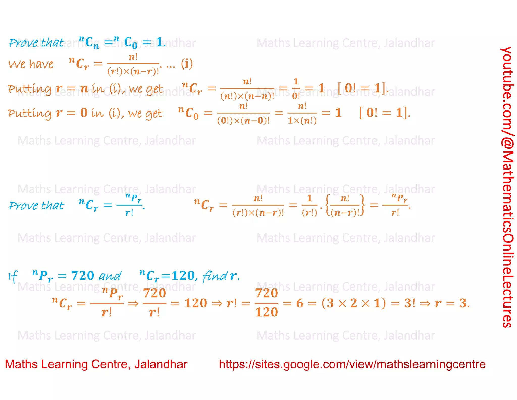 Class 11 Chapter 7 Permutations And Combinations Combinationsbasics Lecture 6pdf 