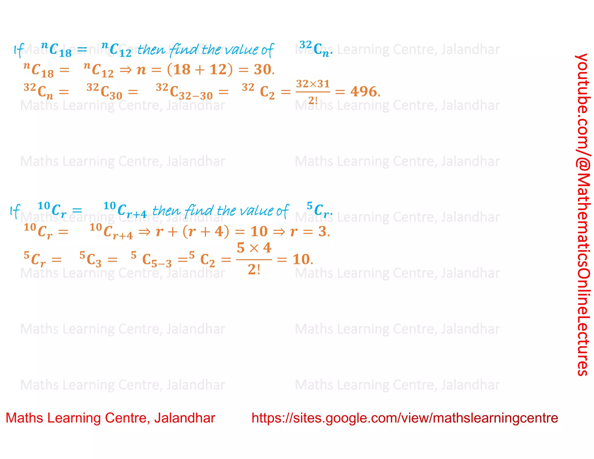 Class 11 Chapter 7 Permutations And Combinations Combinationsbasics