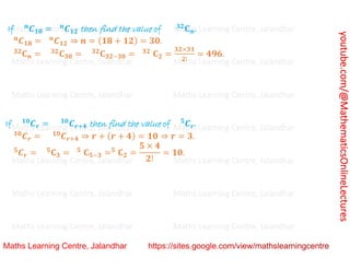 Class 11 Chapter 7 Permutations and combinations (Combinations_Basics ...