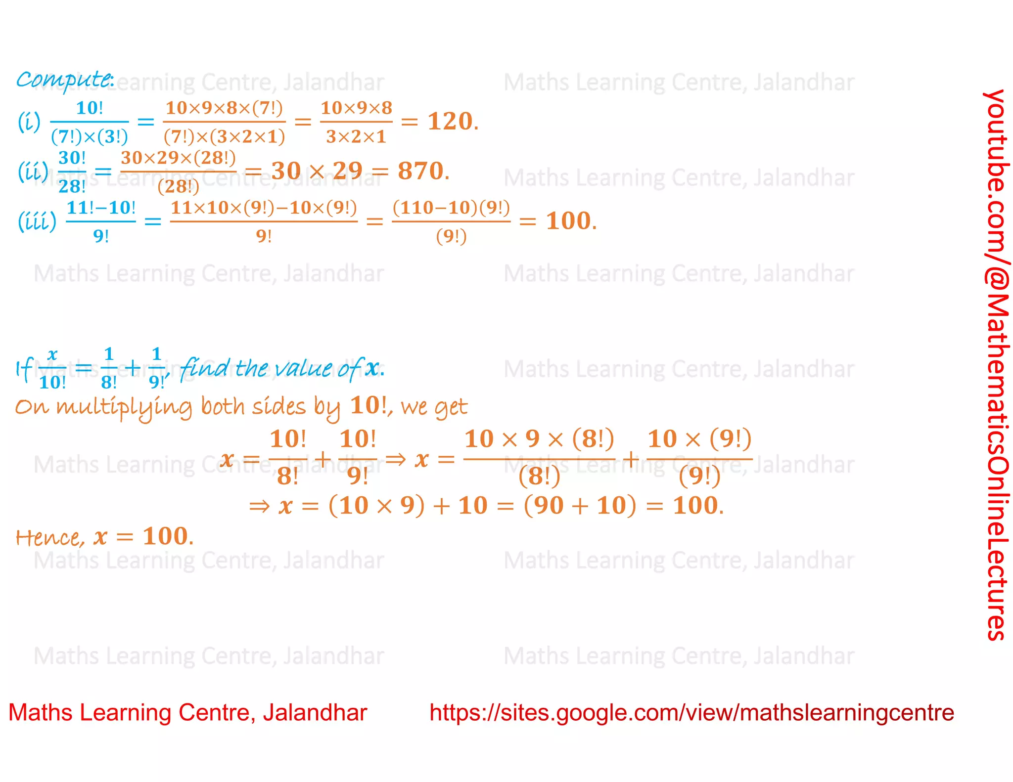 Class 11 Chapter 7 Permutations and combinations (Permutations, factorial) Lecture 1.pdf