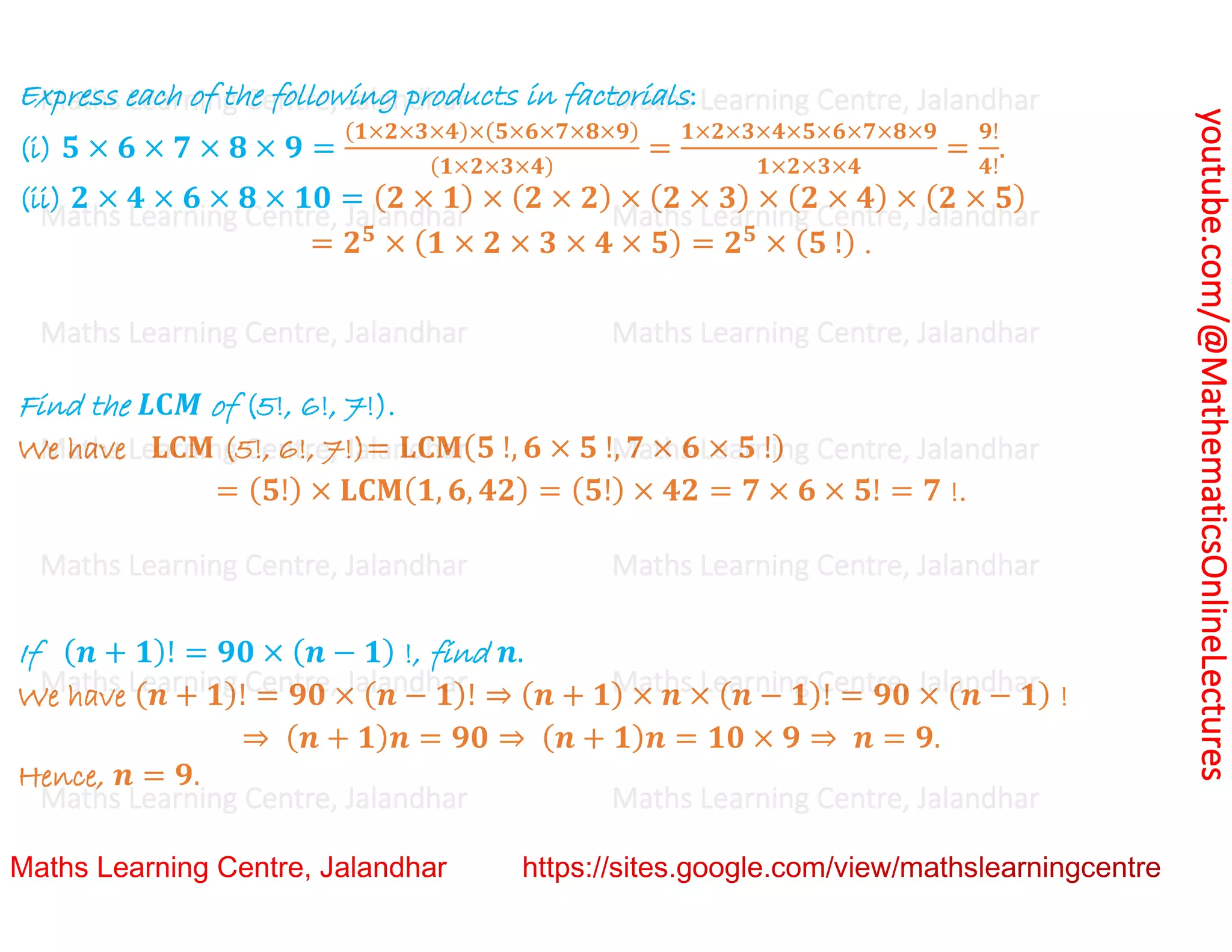 Class 11 Chapter 7 Permutations and combinations (Permutations, factorial) Lecture 1.pdf