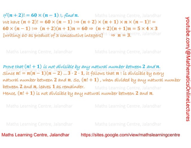Class 11 Chapter 7 Permutations and combinations (Permutations, factorial) Lecture 1.pdf