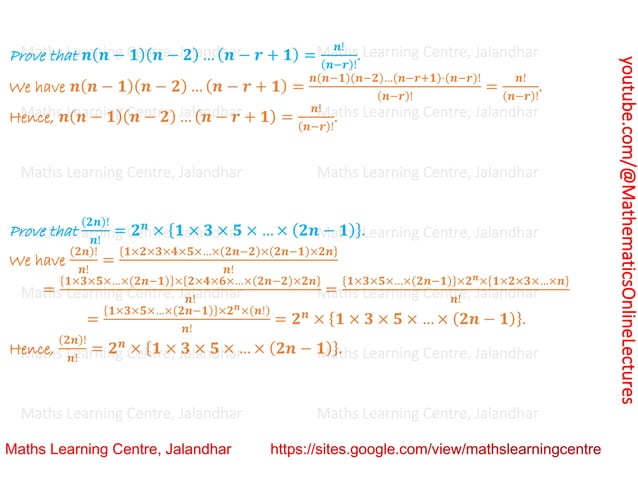Class 11 Chapter 7 Permutations and combinations (Permutations, factorial) Lecture 1.pdf