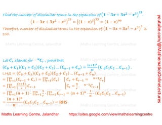 Class 11_Chapter 8_Binomial Theorem (Properties of binomial coefficent ...