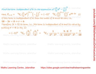 Class 11_Chapter 8_Binomial Theorem (Properties of binomial coefficent ...