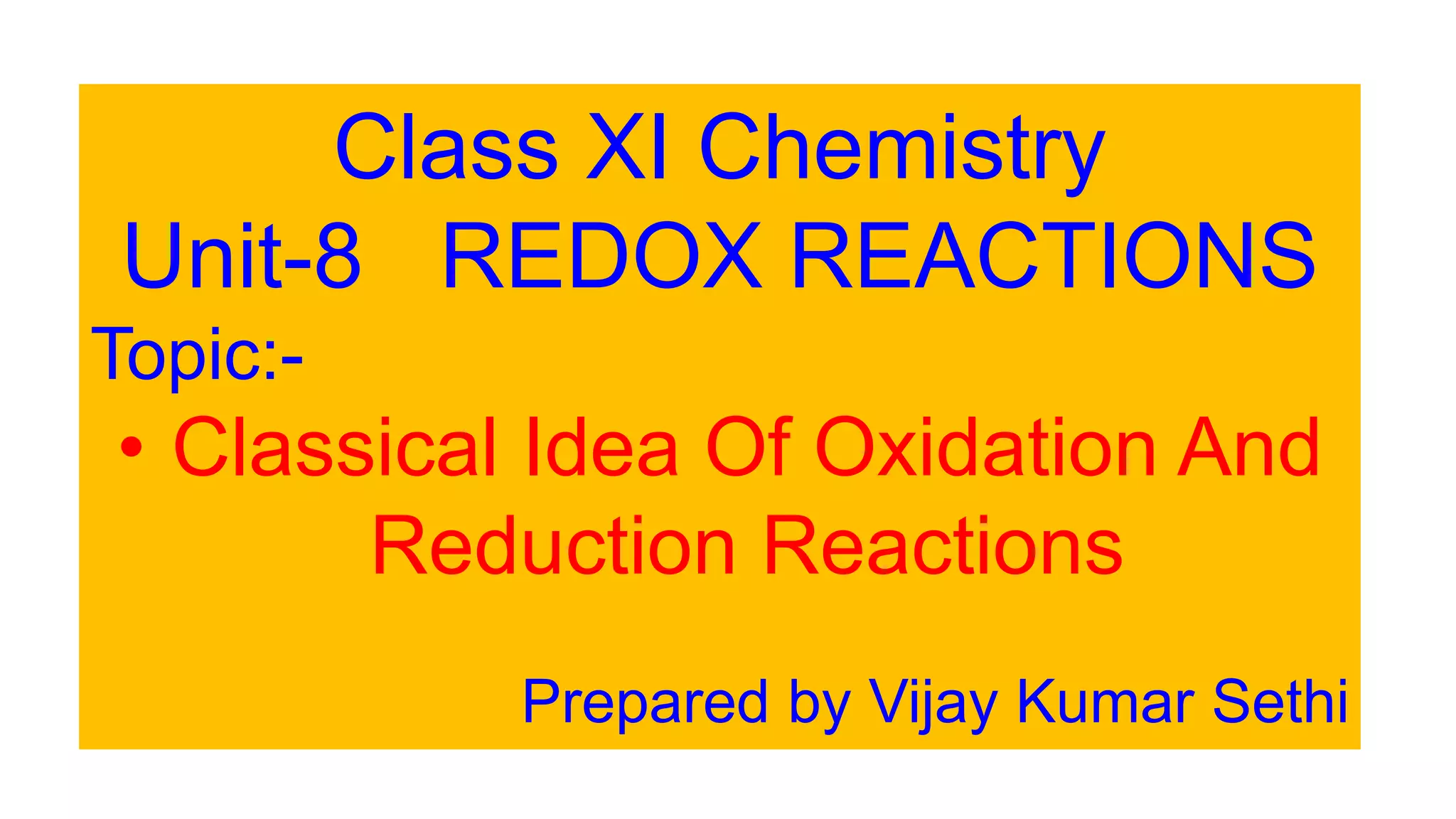 Class 11 Chapter 8 Redox Reactions.pptx