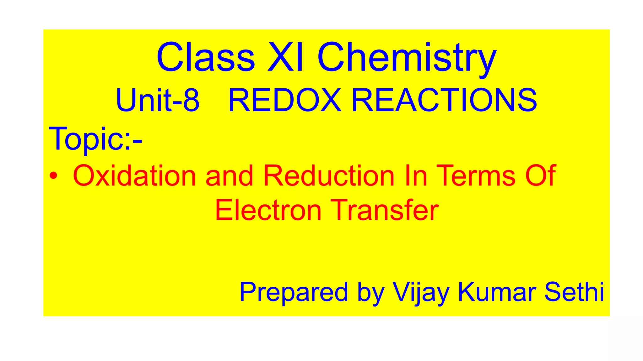 Class 11 Chapter 8 Redox Reactions.pptx