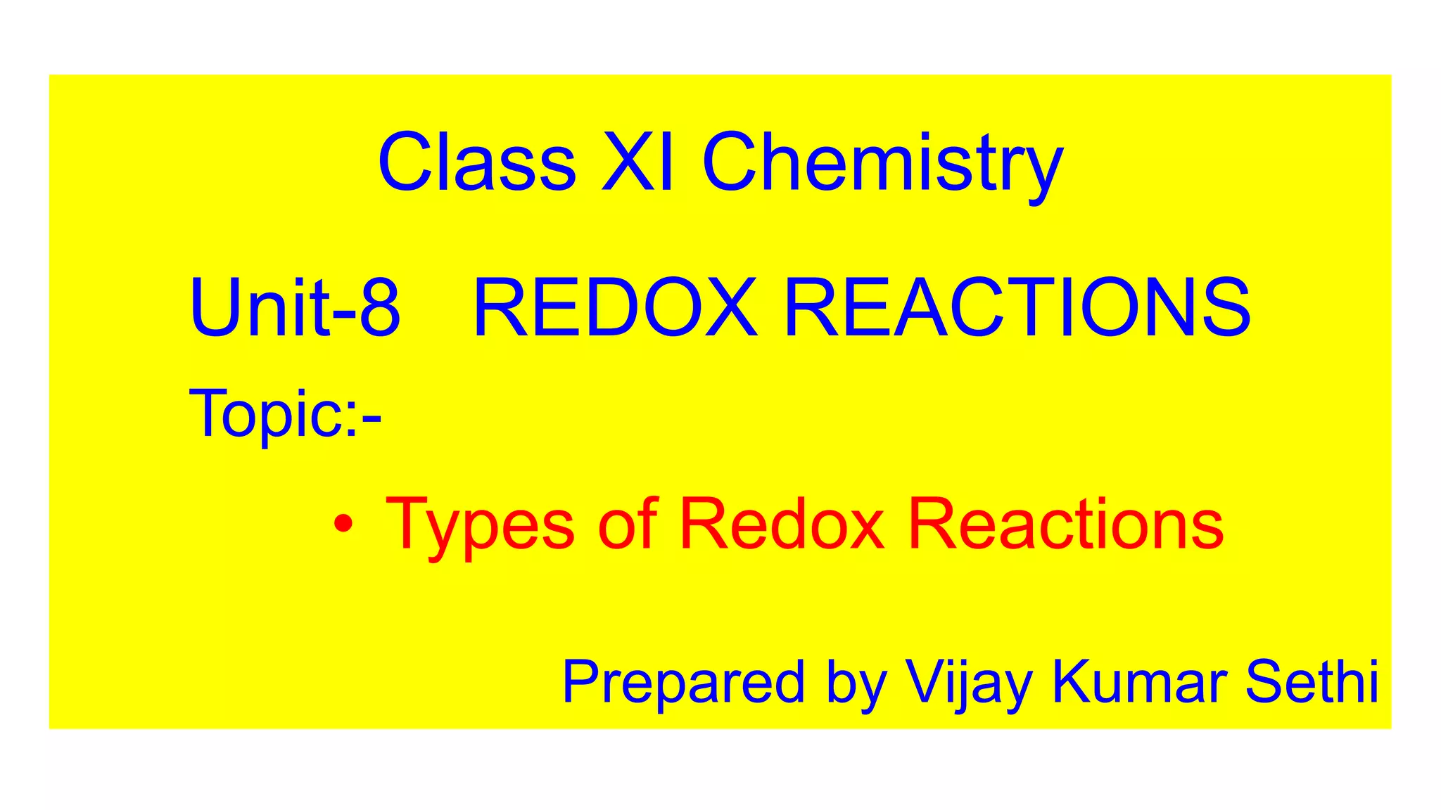 Class 11 Chapter 8 Redox Reactions.pptx