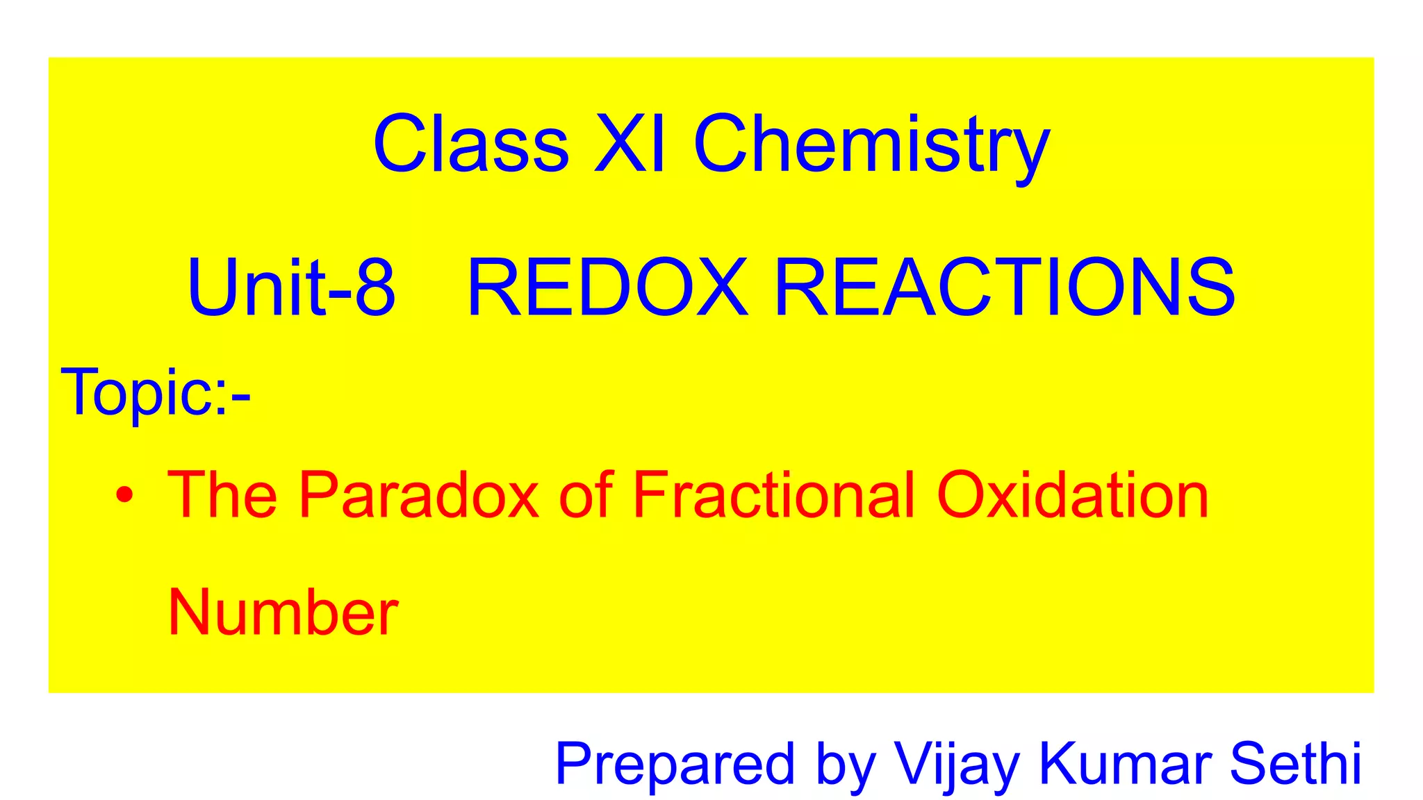 Class 11 Chapter 8 Redox Reactions.pptx