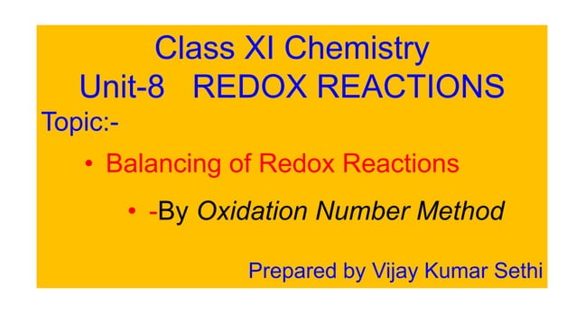 Class 11 Chapter 8 Redox Reactions.pptx