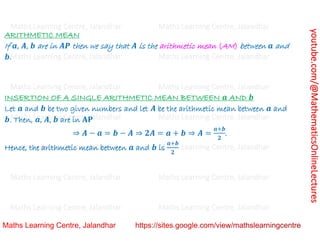 Class 11 Chapter 9 Sequences and Series_Arithmetic Progressions (Aritmetic mean) Lecture 4.pdf