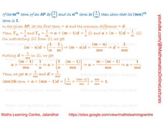 Class 11 Chapter 9 Sequences and series_Arithmetic Progressions (nth term from end) Lecture 2.pdf
