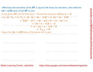 Class 11 Chapter 9 Sequences and series_Arithmetic Progressions (nth term from end) Lecture 2.pdf