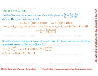 Class 11 Chapter 9 Sequences and Series_Arithmetic Progressions (Relation between General term ...