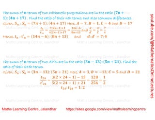 Class 11 Chapter 9 Sequences and Series_Arithmetic Progressions (Relation between General term ...