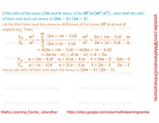 Class 11 Chapter 9 Sequences and series_Arithmetic Progressions (Sum of n terms) Lecture 3.pdf