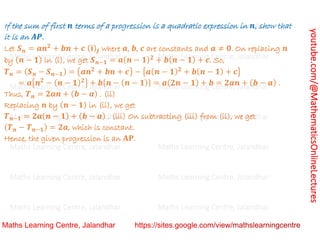 Class 11 Chapter 9 Sequences and series_Arithmetic Progressions (Sum of n terms) Lecture 3.pdf