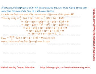 Class 11 Chapter 9 Sequences and series_Arithmetic Progressions (Sum of n terms) Lecture 3.pdf