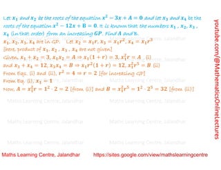 Class 11_Chapter 9_Sequences and Series_Geometric Progressions_ geometric mean and infinite GP ...