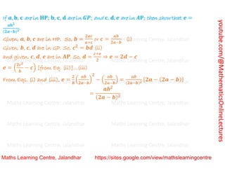 Class 11_Chapter 9_Sequences and Series_Harmonic Progressions_Harmonic mean_Lecture 10.pdf