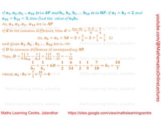 Class 11_Chapter 9_Sequences and Series_Harmonic Progressions_Harmonic mean_Lecture 10.pdf
