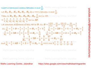 Class 11_Chapter 9_Sequences and Series_Harmonic Progressions_Harmonic mean_Lecture 10.pdf