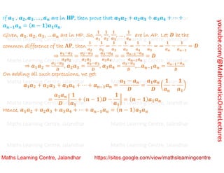 Class 11_Chapter 9_Sequences and Series_Harmonic Progressions_Harmonic mean_Lecture 10.pdf