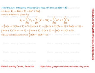 Class 11_Chapter 9_Sequences and Series (Sum of special series) Lecture 12.pdf
