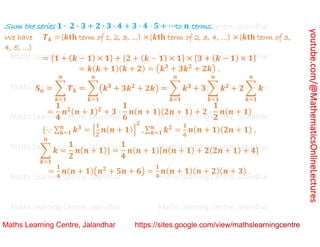 Class 11_Chapter 9_Sequences and Series (Sum of special series) Lecture 12.pdf