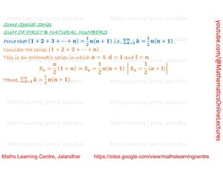 Class 11_Chapter 9_Sequences and Series (Sum of special series) Lecture 12.pdf