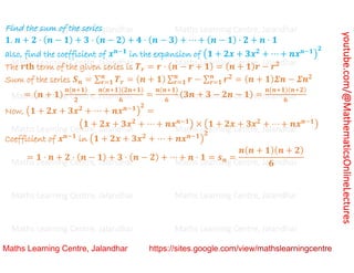 Class 11_Chapter 9_Sequences and Series (Sum of special series) Lecture 12.pdf