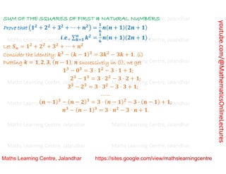 Class 11_Chapter 9_Sequences and Series (Sum of special series) Lecture 12.pdf