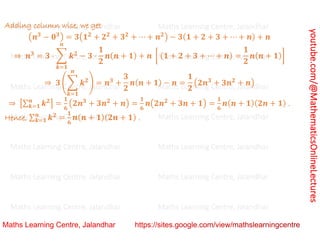 Class 11_Chapter 9_Sequences and Series (Sum of special series) Lecture 12.pdf