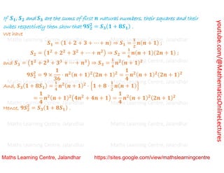 Class 11_Chapter 9_Sequences and Series (Sum of special series) Lecture 12.pdf