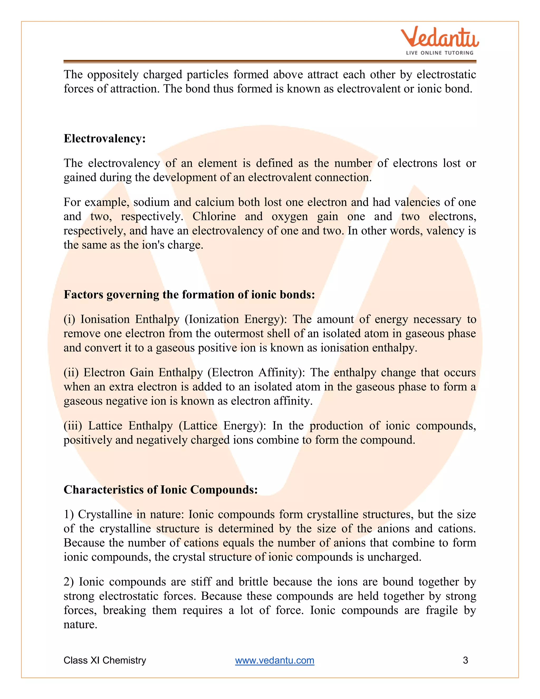 Class 11 Chemistry Revision Notes Chemical Bonding and Molecular ...