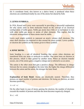Class 11 Chemistry Revision Notes Chemical Bonding and Molecular ...