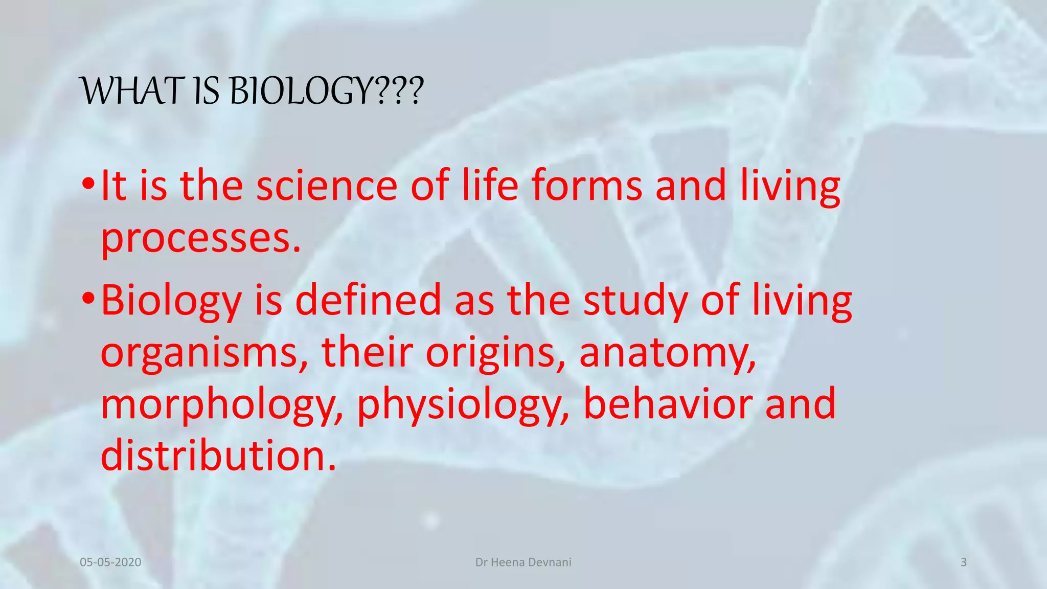 Class 11 Introduction to Biology | PPTX